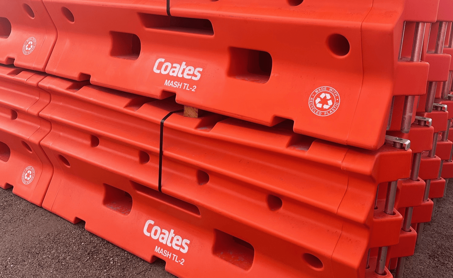 Coates introduces world’s first recycled plastic traffic barriers
